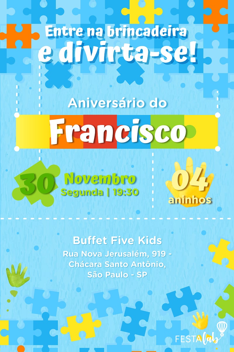 Convite de Aniversário Infantil | Modelos incríveis | FestaLab