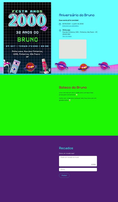 Convite Anos 2000 Grátis para Editar | FestaLab