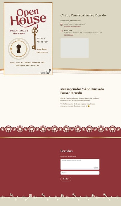 Convite Open House Grátis para Editar | FestaLab